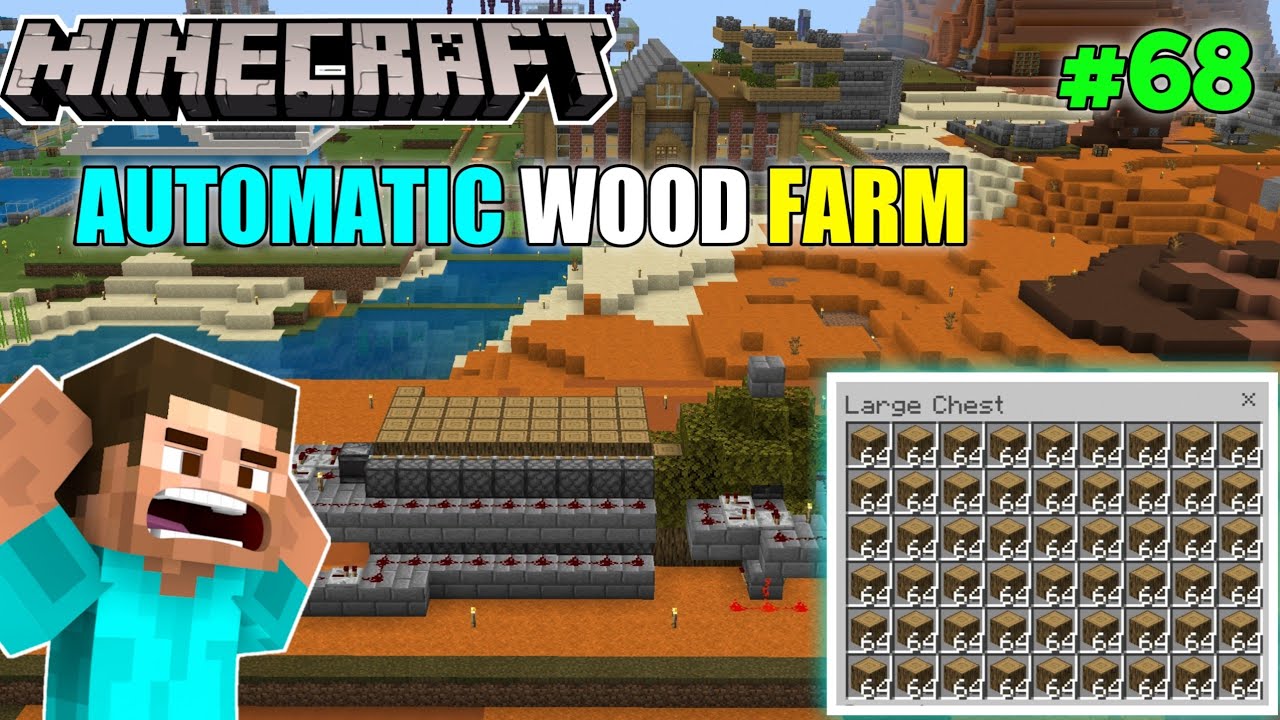 68 I Made Automatic Wood Farm In Minecraft Pe Hindi Ultra Bittu 68-i-made-automatic-wood-farm-in-minecraft-pe-hindi-ultra-bittu