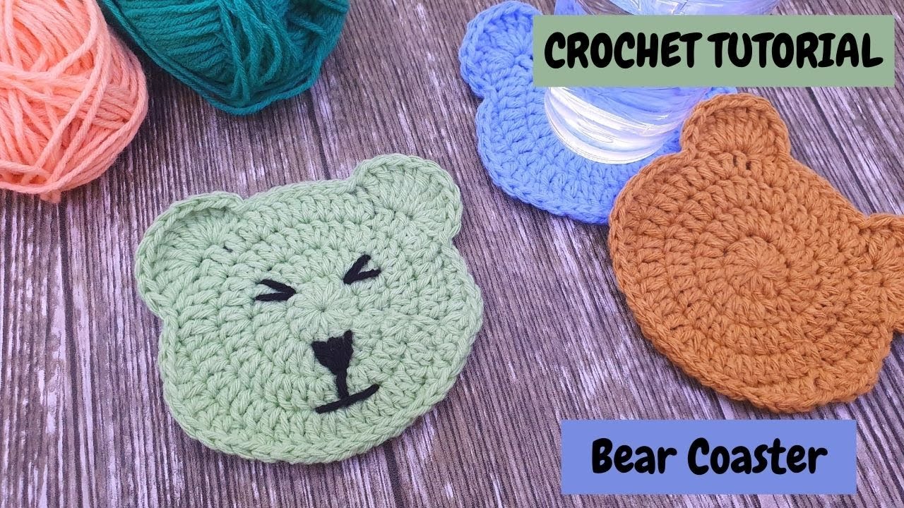 Cute little BEAR Coaster | Crochet Cute Bear Coaster | HOW to CROCHET a ...