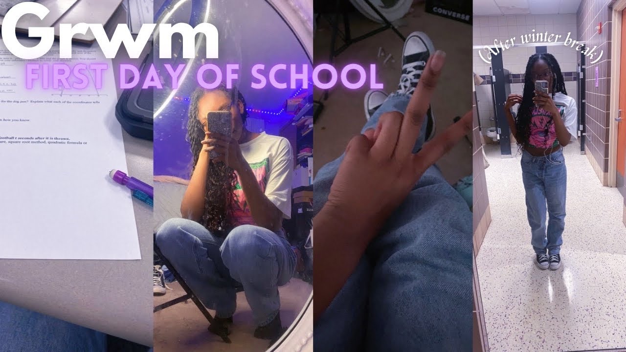 GRWM: First day of school *after winter break* - YouTube