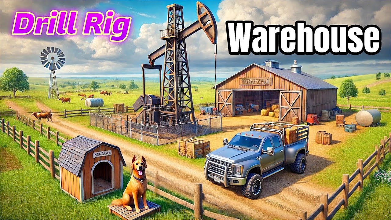 Making Warehouse And Drill Oil Rig ️ ️ In Hindi EP04 ️ Ranch Simulator ...
