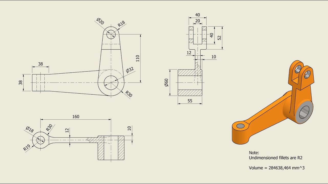 Tutorial Inventor - 360 ANGLE LEVER (TCS-5-62) - YouTube