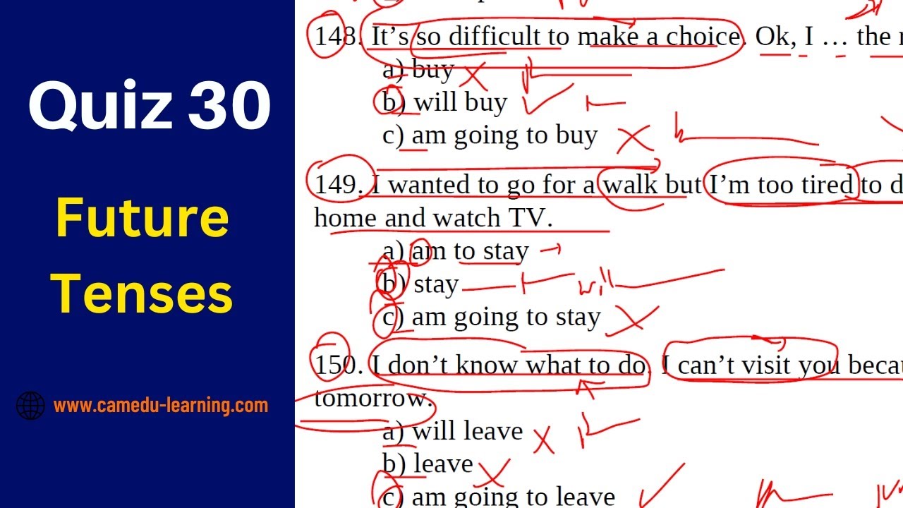 Quiz 30- អនុវត្តលំហាត់ Future Tenses | Intermediate and Upper ...