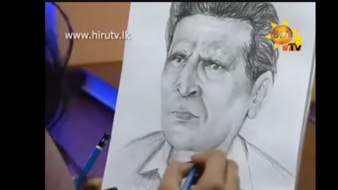 Life portrait of Cletus Mendis by Shamen Walker | during live TV ...