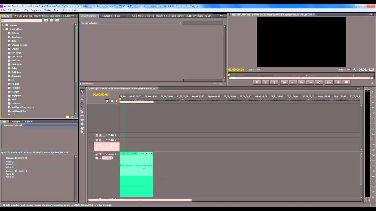 Quick Tip How To Fill An Audio Channel In Adobe Premiere Pro CS6 quick-tip-how-to-fill-an-audio-channel-in-adobe-premiere-pro-cs6