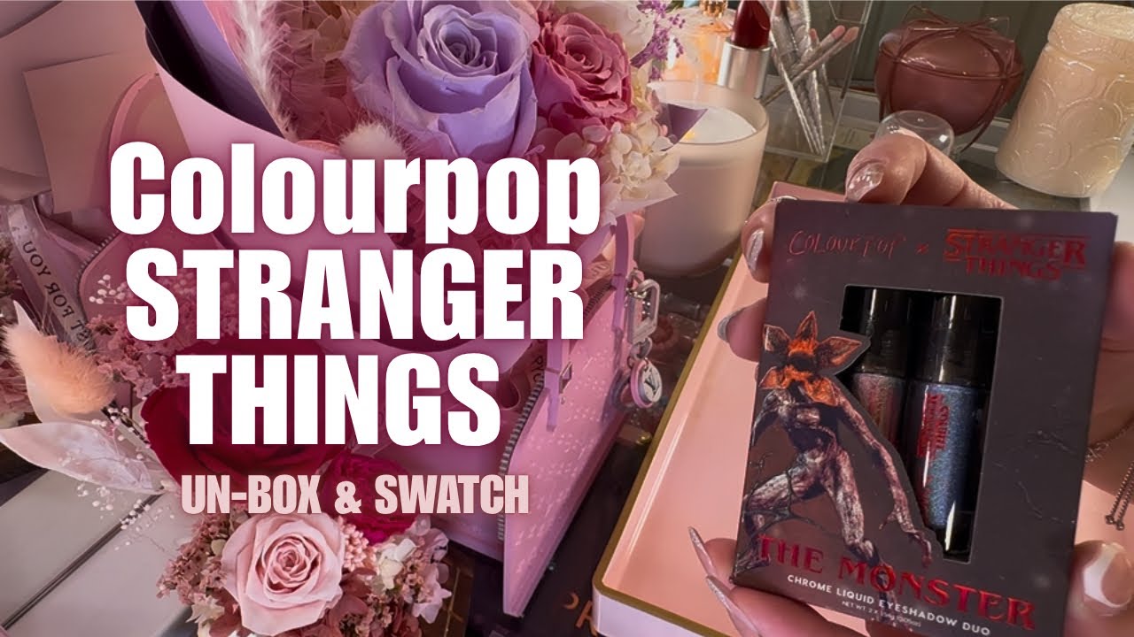 Colourpop STRANGER THINGS Chrome Eyeshadow UN-BOX & SWATCH - YouTube