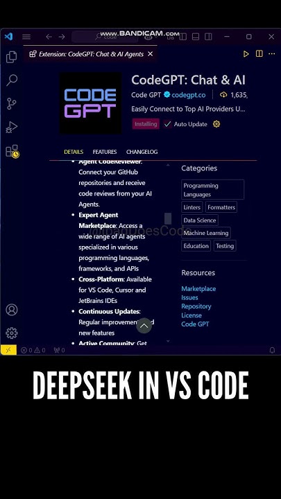 🥰🥰 Use DeepSeek R1 in Visual Studio Code without Ollama #vscode #coding #ollama #deepseek #js ...