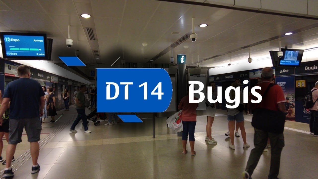 DT14 Bugis MRT Station: Platforms to Exit E | Downtown Line - YouTube