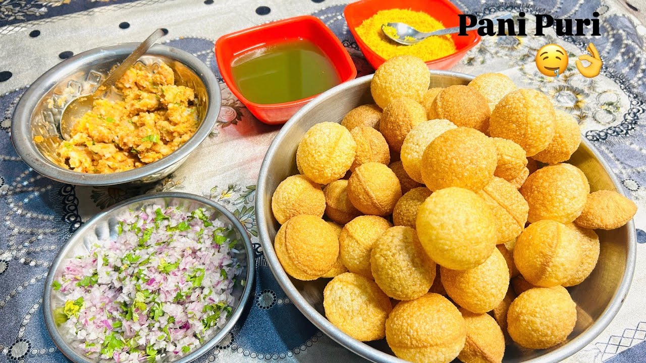 Home Made Pani Puri | Easy Way To Make Pani Puri | Pani Puri / Golgappa ...