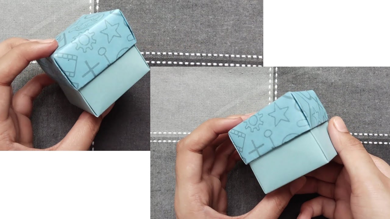 Easy Origami Masu Box & Lid Tutorial - DIY - YouTube
