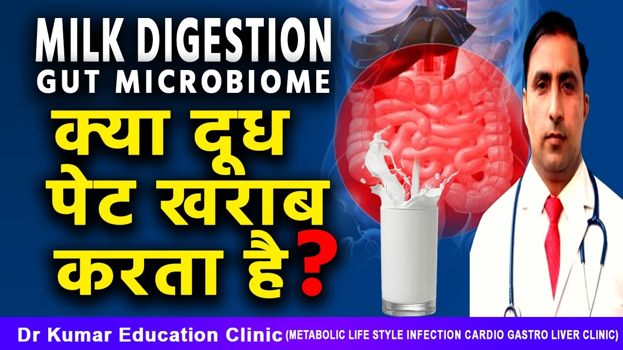 MILK Digestion GUT MICROBIOME//क्या दूध पेट खराब करता है? - YouTube