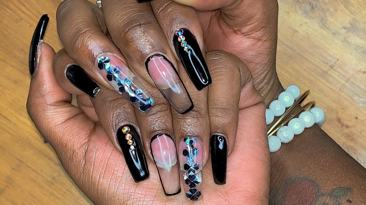 WATCH ME WORK: BLACK ABSTRACT NAILS | FASHNJUNKIE - YouTube