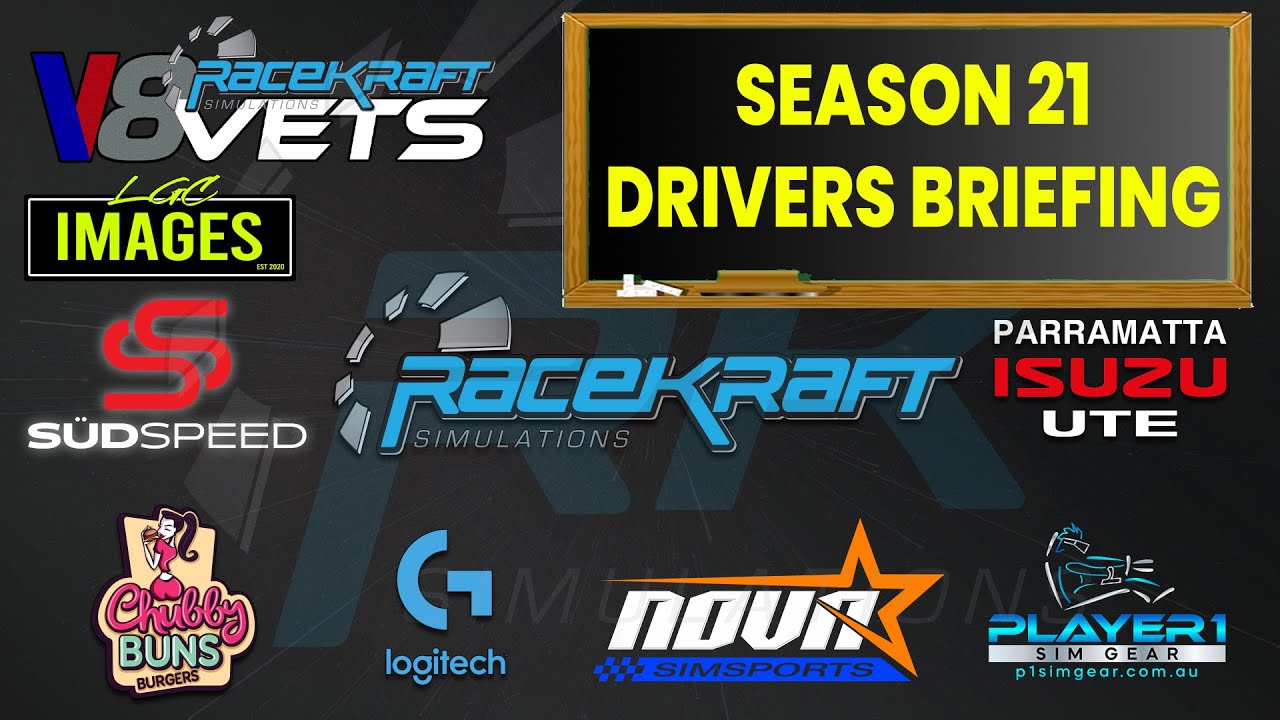 RaceKraft Simulations V8 Veterans // Season 21// Drivers Briefing - YouTube