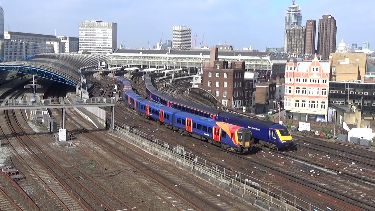 First Great Western HST 43031 and 43015 arriving into London Waterloo ...