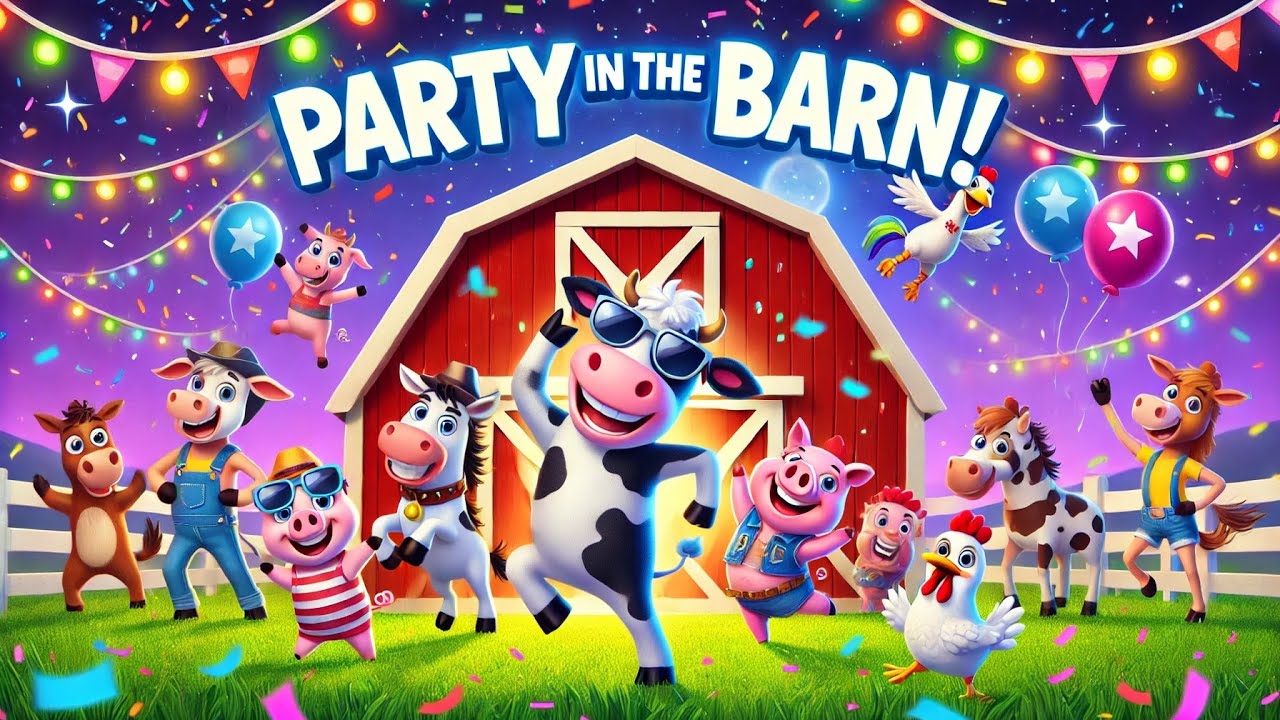 Party in the Barn! 🎶 Fun Animal Dance Song for Kids - YouTube