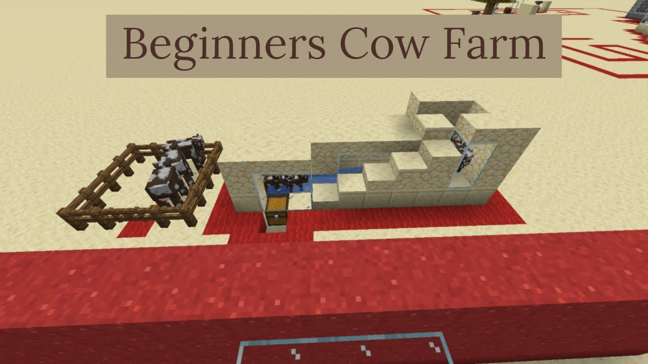 Beginner Cow Farm (no redstone) - Minecraft Tutorial - YouTube