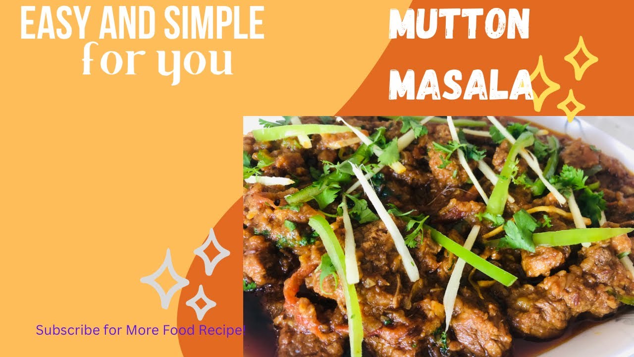 Mutton masala recipe| How to make mutton masala gravy restaurant style ...