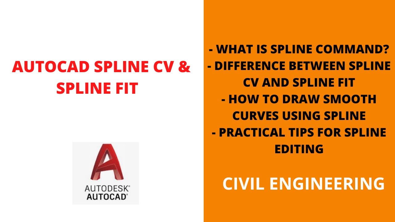 AutoCAD Spline CV & Spline Fit Malayalam | Complete Tutorial - YouTube