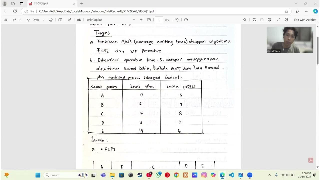 Latihan scheduling fcfs, sjf dan round robin - YouTube