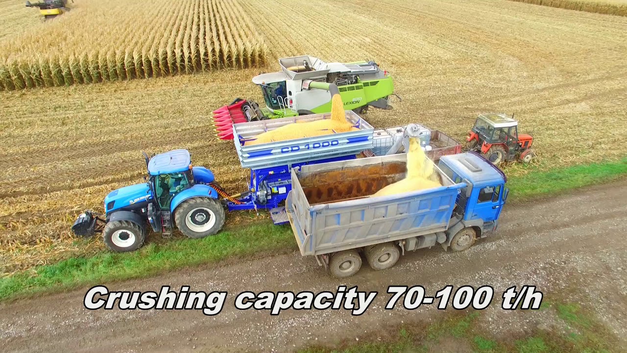 EURO BAGGING - new grain and maize crusher CD 1000 - YouTube