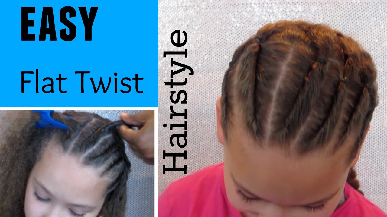 Easy Flat Twist Hairstyle - YouTube