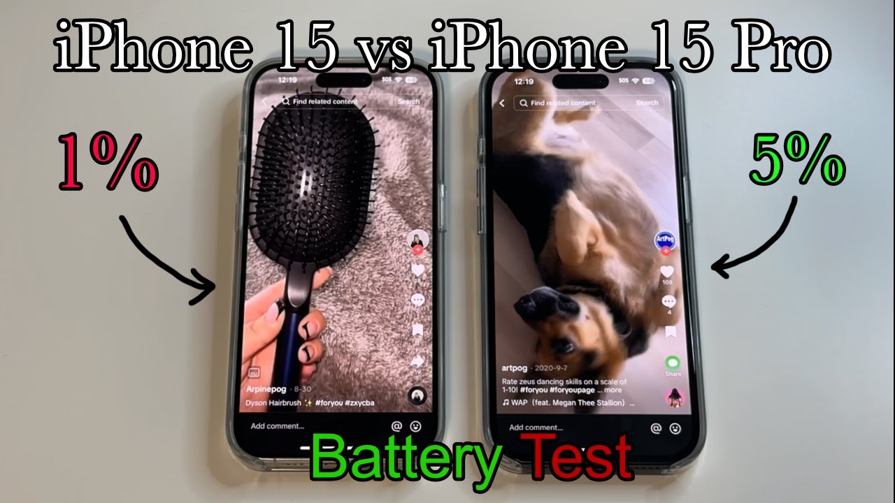 iPhone 15 vs 15 Pro Battery Test! - YouTube