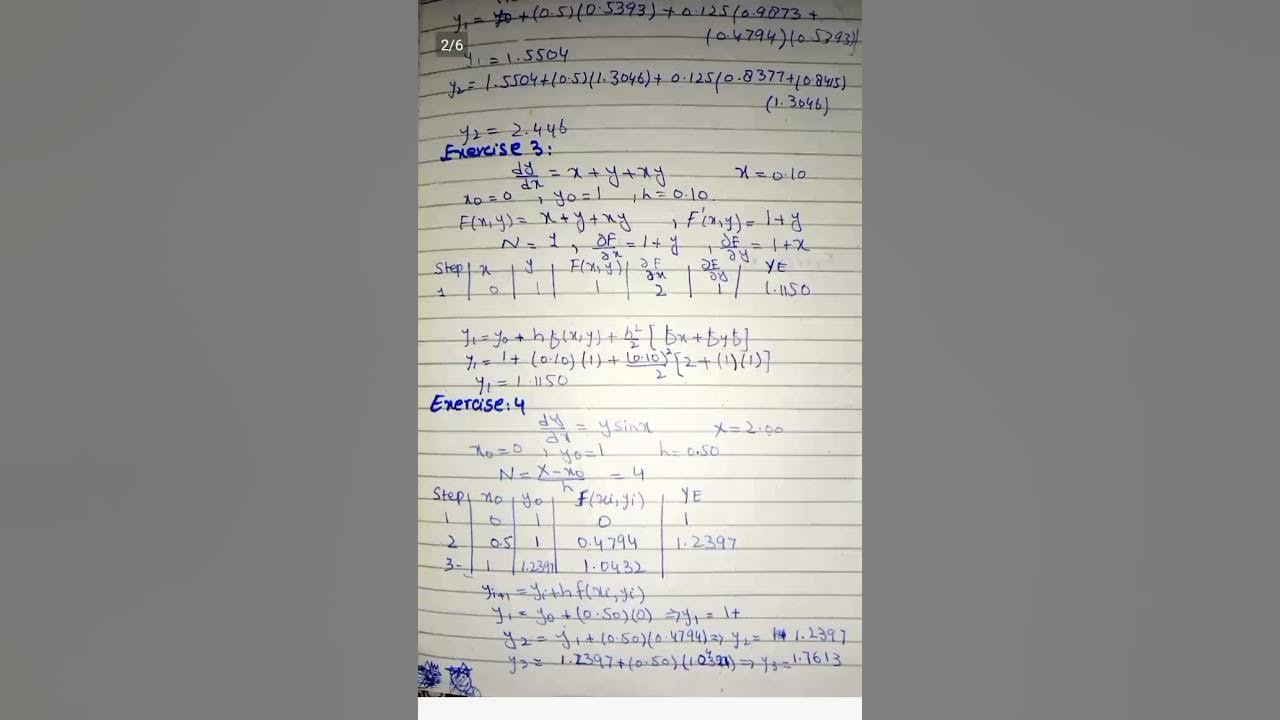 numerical method exercises - YouTube