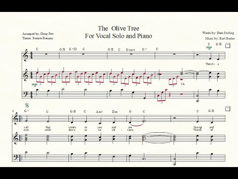KURT BESTOR - THE OLIVE TREE - ( VOCAL AND PIANO SCORE) PARTITURA - YouTube