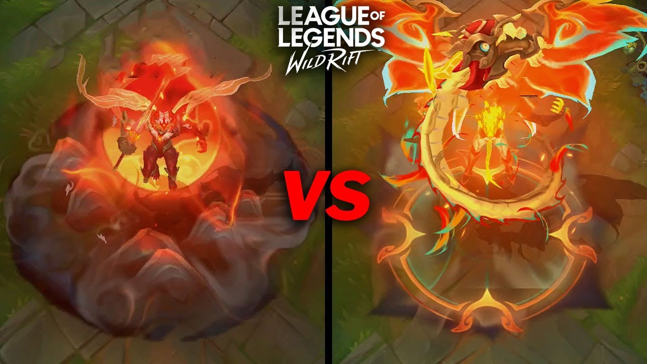 Dragon Lantern Aatrox VS Shan Hai Scrolls Aatrox : Skin Comparison ...