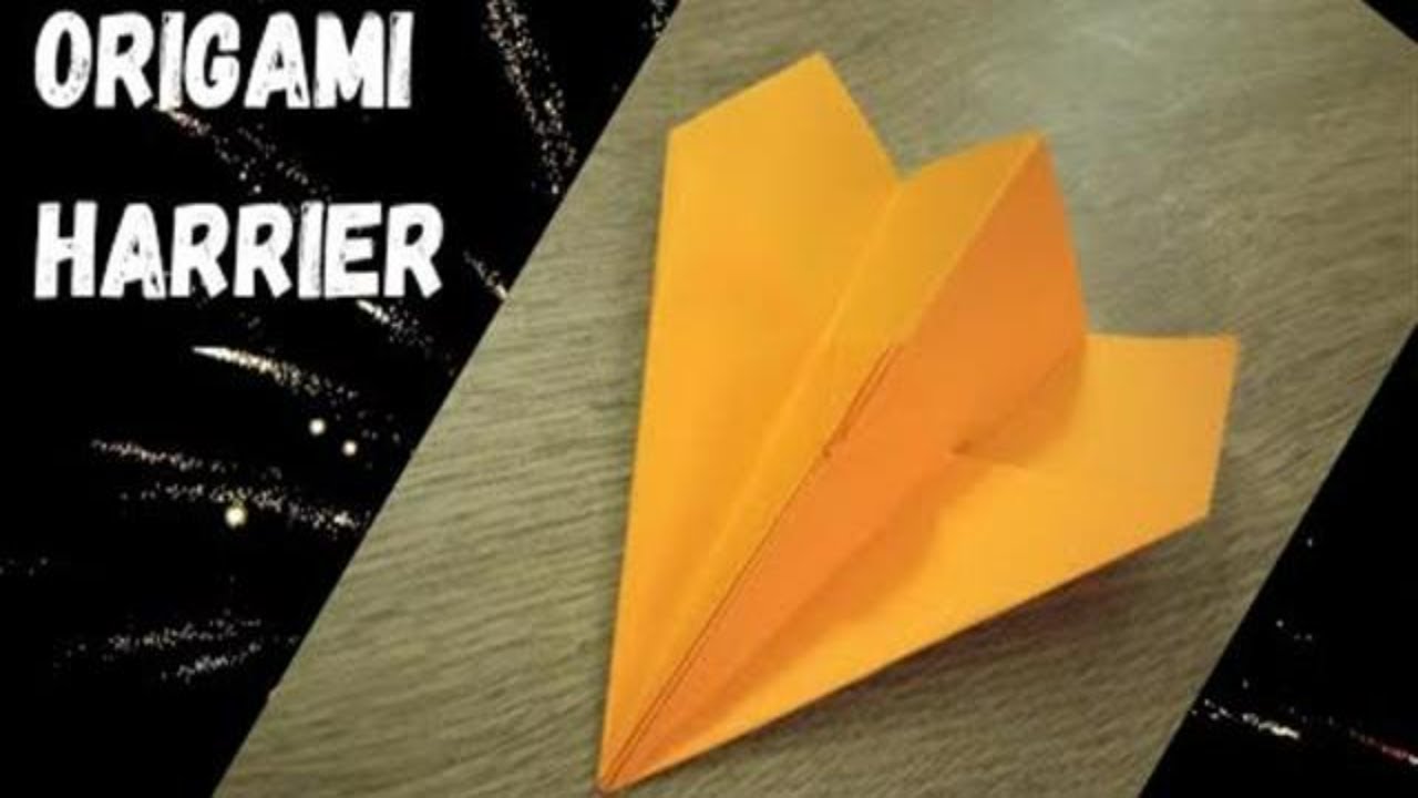 How to Make Origami Harrier - Step by Step Paper Plane Tutorial - YouTube