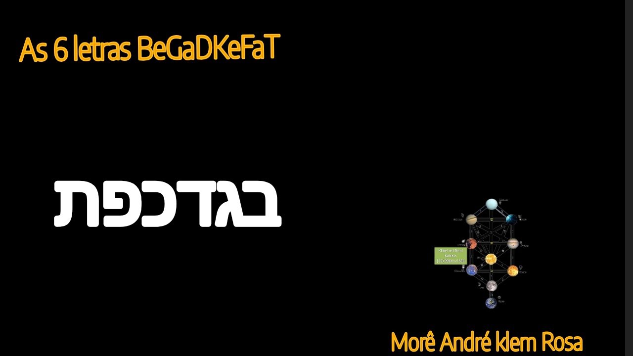 As 6 letras hebraicas BeGaDKeFaT - YouTube
