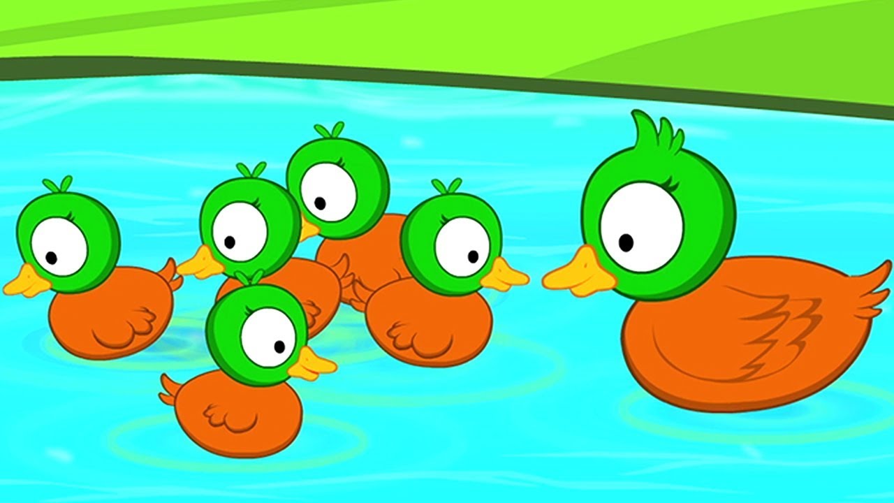 cinco pequeños patos | canción del pato del bebé | rima divertida de ...