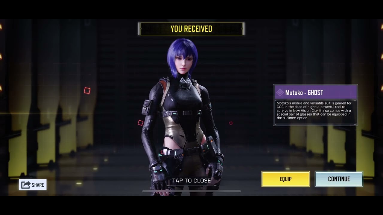 COD Mobile - Motoko Ghost Skin on first try! - YouTube