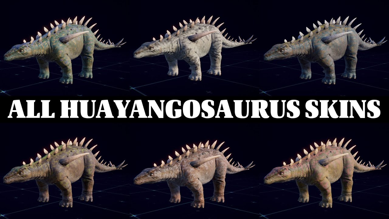 ALL HUAYANGOSAURUS SKINS | JURASSIC WORLD EVOLUTION 2 - YouTube