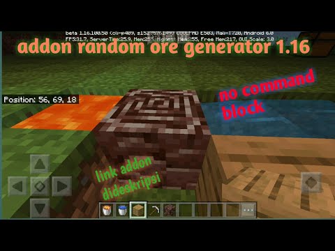 addon random ore generator(mcpe addon) - YouTube