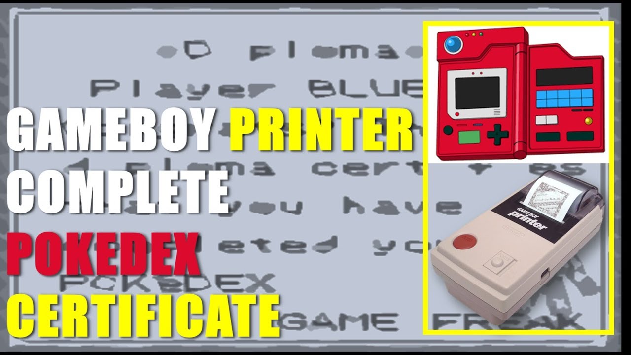 Printing A Complete Pokemon Yellow Pokedex Certificate - YouTube