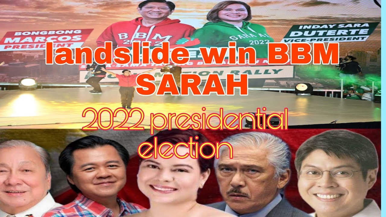 LANDSLIDE WIN NI BBM AT SARAH DUTERTE - YouTube