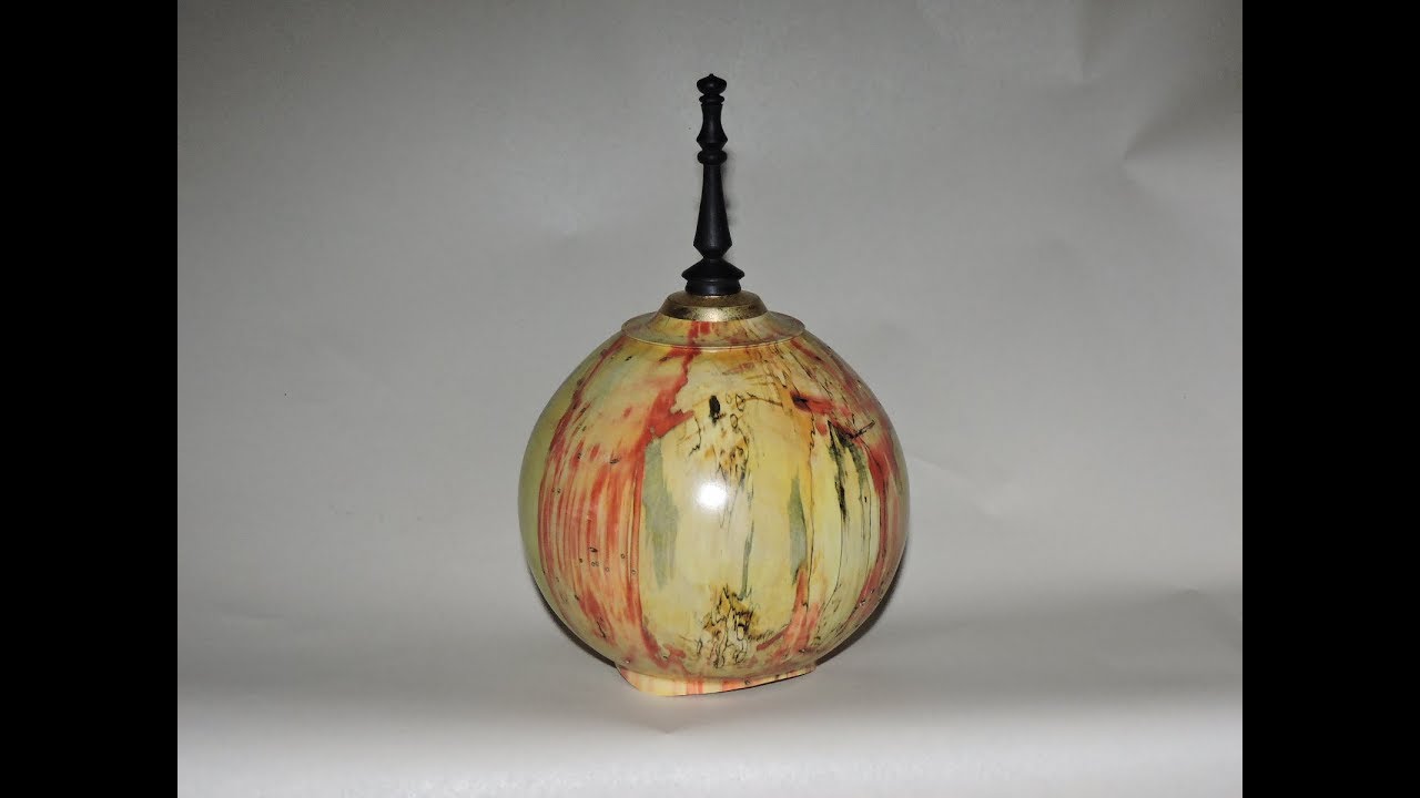 Wood turning Box Elder Urn - YouTube