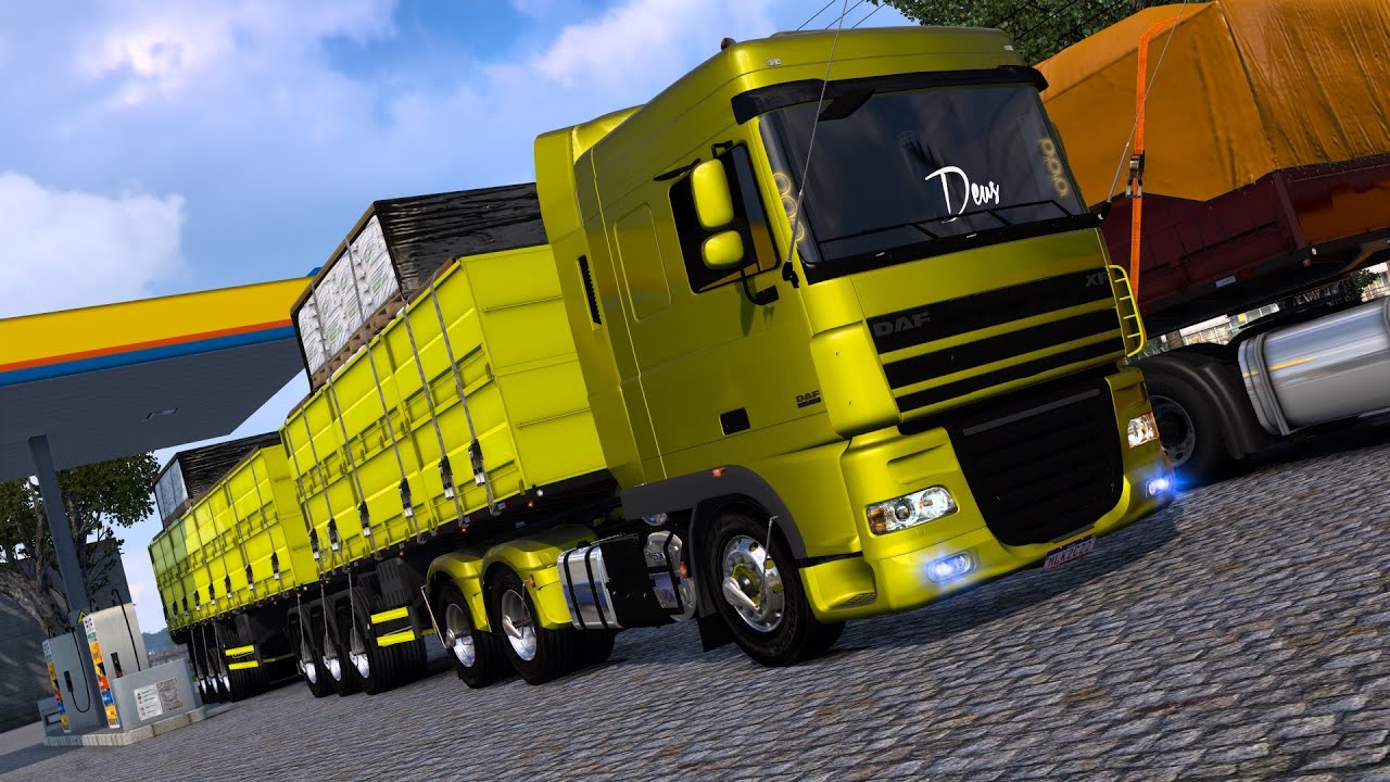 DAF XF 105 QUALIFICADO BR EDIT V1.53 - Euro Truck Simulator 2 mods 1.53 | Gameplay mod Daf - YouTube