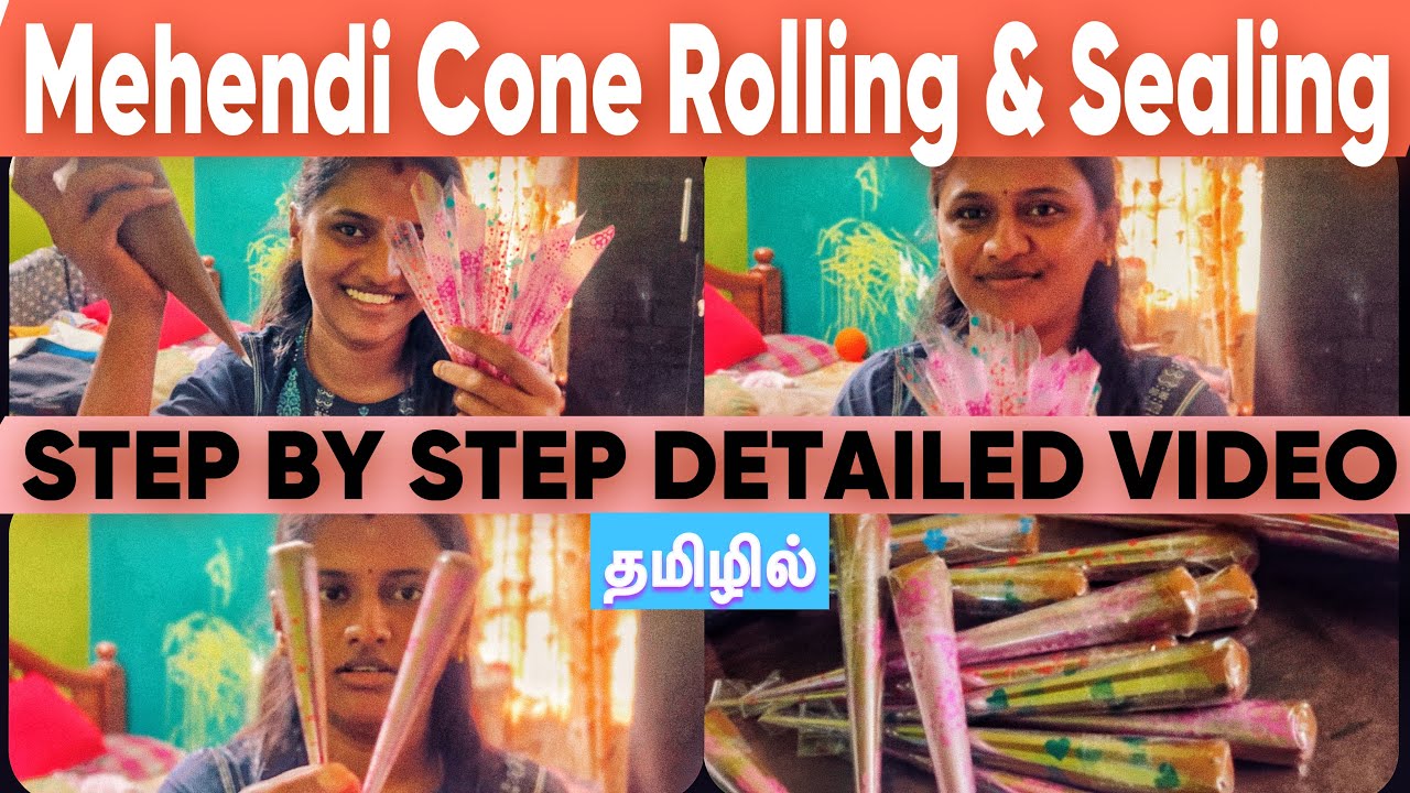 How to roll a Mehendi cone ? | in TAMIL - YouTube