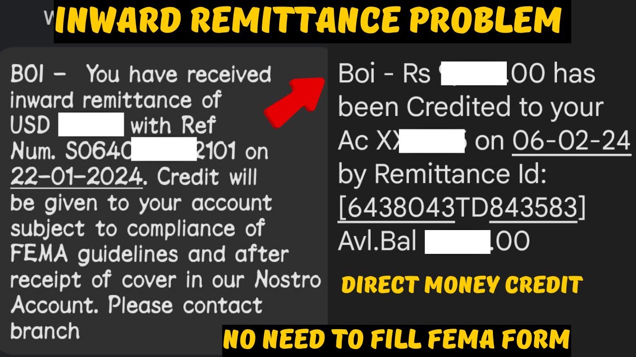 You have received inward remittance by boi/what is inward remittance ...