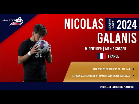 Men's Soccer | Midfielder: AM/CM | Nicolas Galanis, France | Recruit ...
