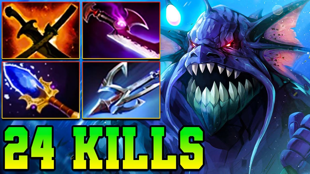 24 Kills Slardar !! Slardar Dota 2 Safelane Pro Gameplay Build Carry ...