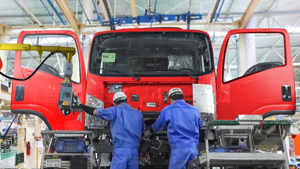 Isuzu Truck Production in Japan - How Japanese Trucks are Made - YouTube