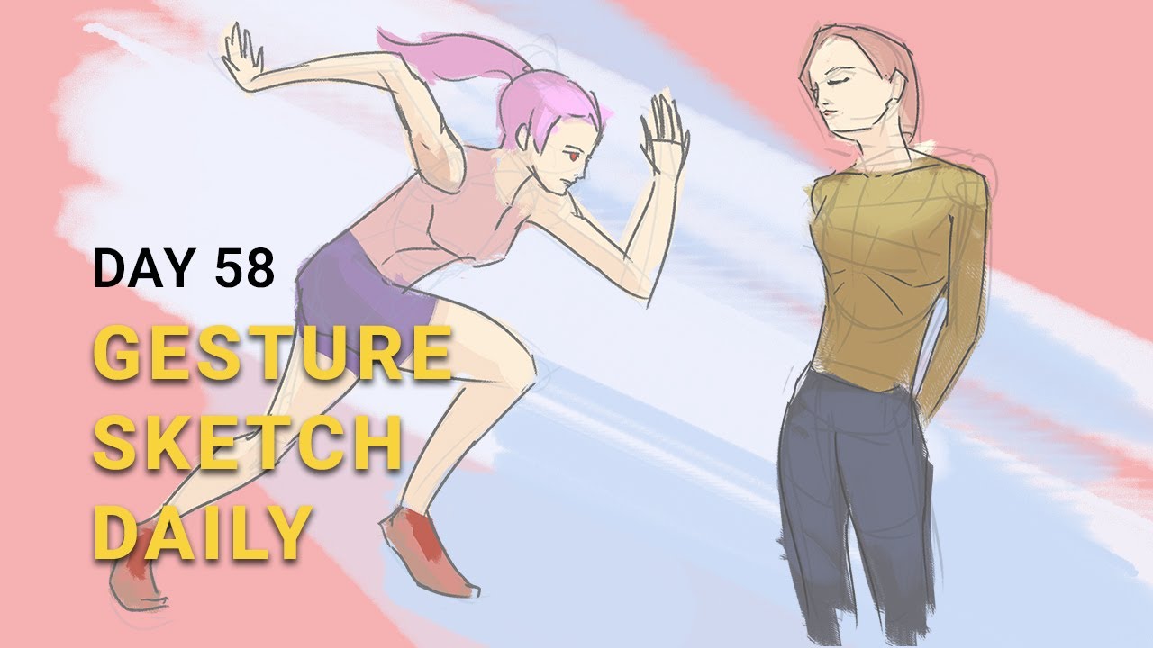 Gesture Sketch Daily: Day 58 // FOLLOWING @Chommang TUTORIAL - YouTube