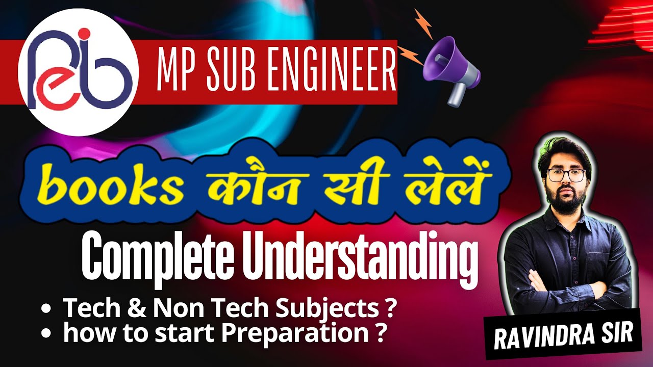 MP SUB ENGINEER 2024 | Best Books to buy | Mp sub engineer How to ...
