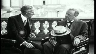 Henry Ford with House Speaker James Beauchamp Clark and Congresswoman Rankin at p...HD Stock Footage