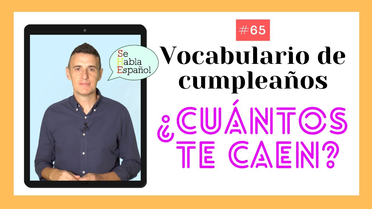 Aprender Español. Vocabulario de cumpleaños. - YouTube