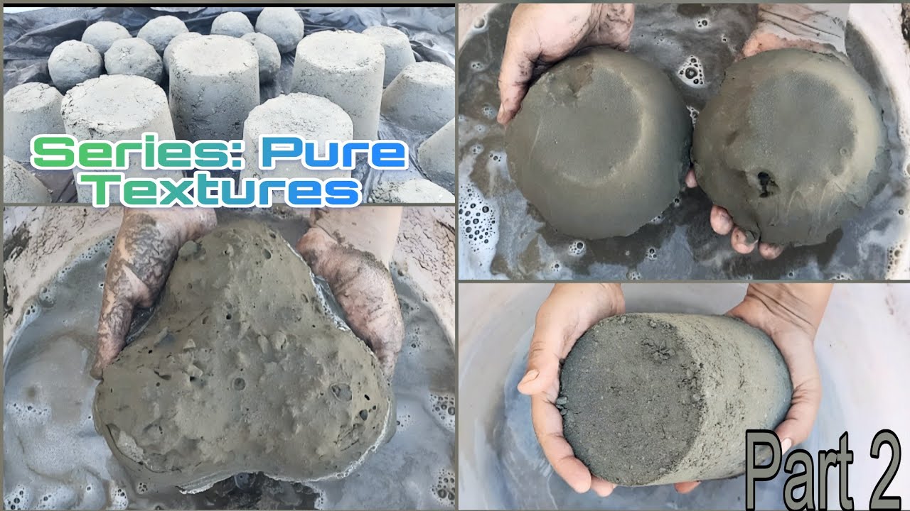 Pure cement Crumbling in water | Series: Pure Texture | cement asmr ...