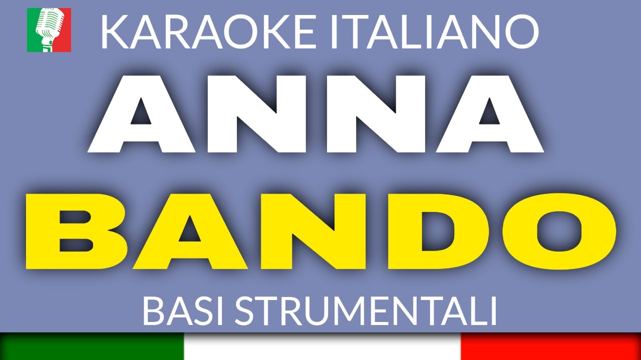 ANNA - BANDO (KARAOKE STRUMENTALE) [base karaoke italiano]🎤 - YouTube Music
