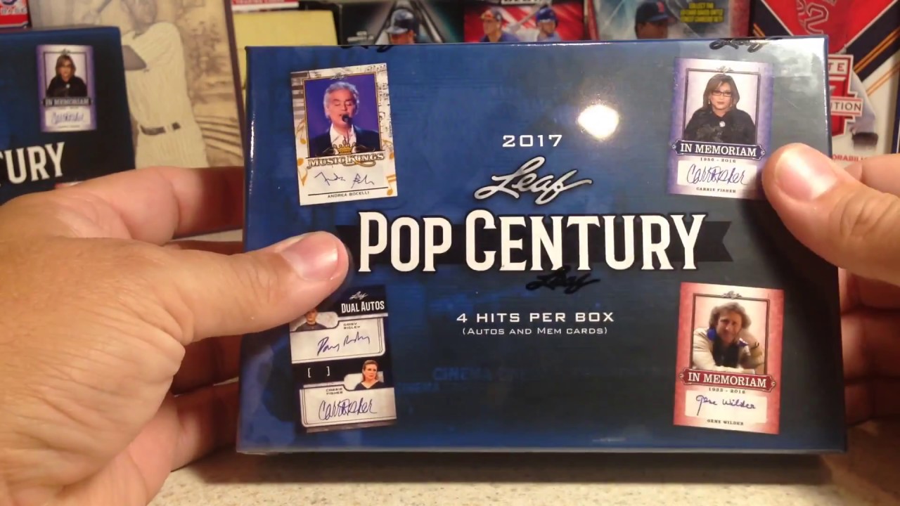 Opening Hobby Box #4 of my Case of 2017 Leaf Pop Century Cards - YouTube
